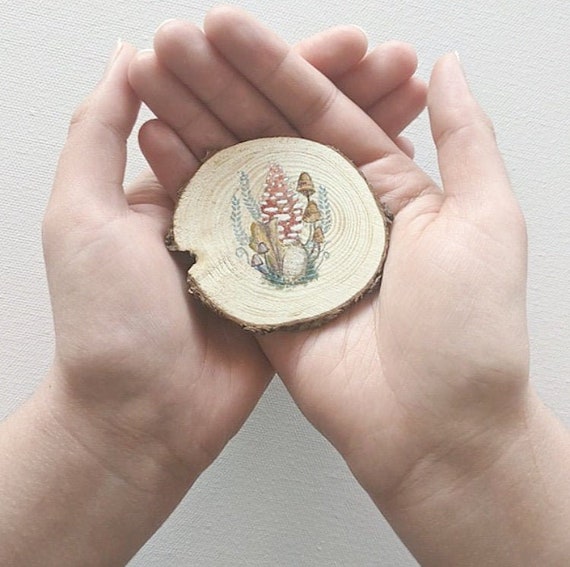 Hand Painted Wooden Magnet Original Watercolour Paintings on - Etsy Canada