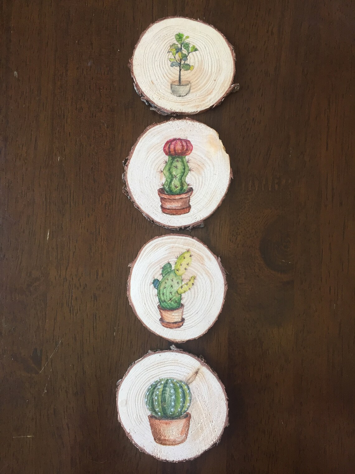 Hand Painted Wooden Magnet Original Watercolour Paintings on - Etsy Canada