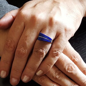 Modern Ring Lapis Lazuli and Silver Unique Gift for Her Extraordinary ...