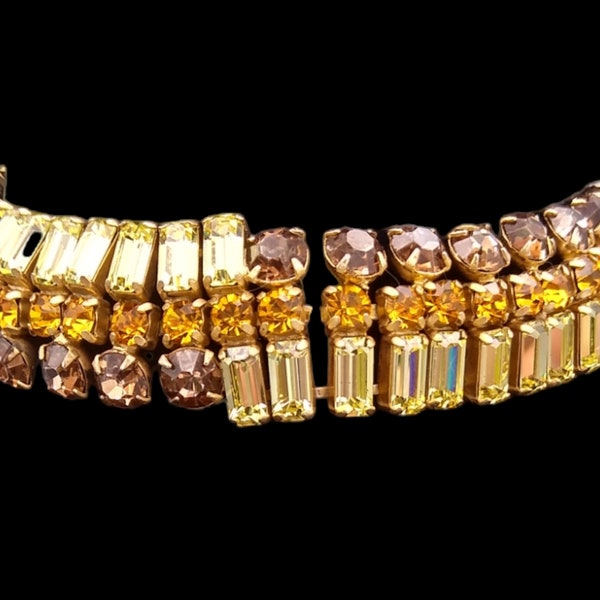 Topaz Rhinestone Necklace - Etsy