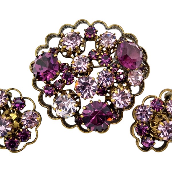 Brooch Earrings Set - Etsy