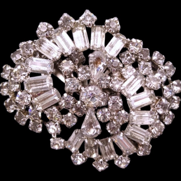 Rhinestone Brooch - Etsy Canada