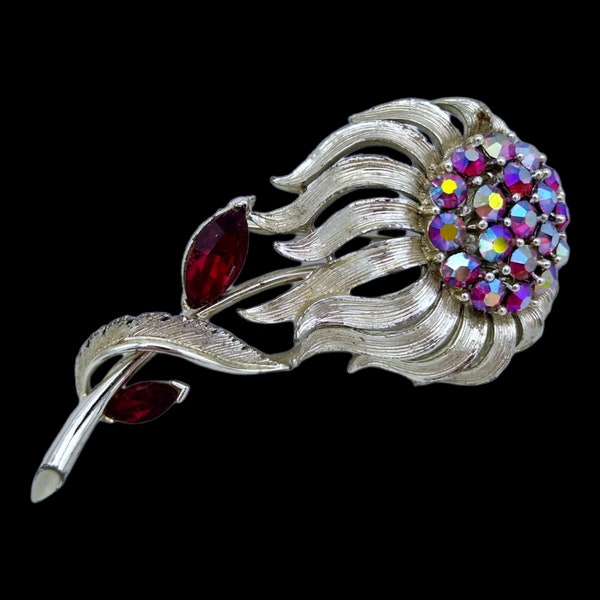 Red Vintage Brooch - Etsy