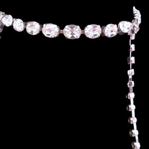 Weiss Rhinestone Bib Necklace, Clear Oval and Chaton Rhinestones ...