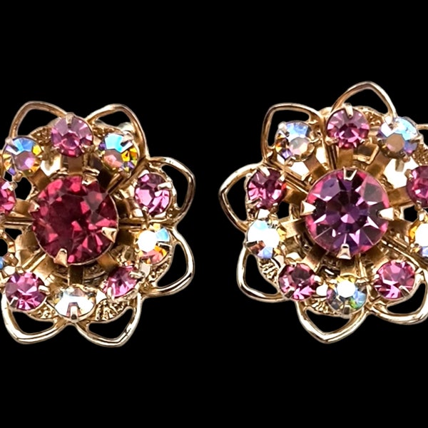 Clip on Rhinestone Earrings - Etsy