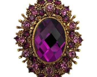Purple Stone Brooch - Etsy