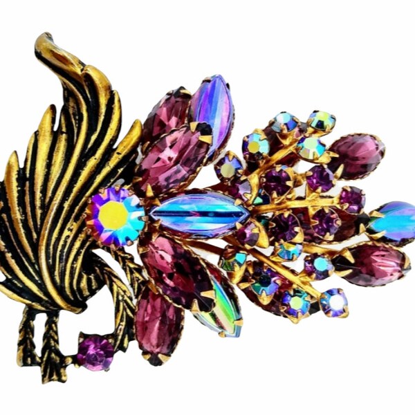 Purple Stone Brooch - Etsy