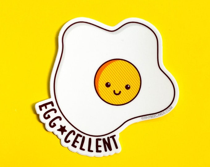Fried Egg Sticker, Cute Laptop Stickers, Cute Vinyl Sticker, Cute Food ...
