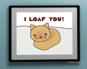 Cat Loaf Art Print - Etsy