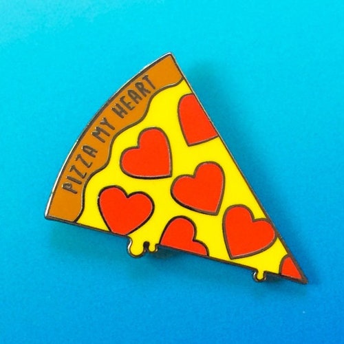 Pizza Hard Enamel Pin pizza My Heart Food Lover - Etsy