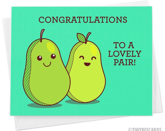 Cute Wedding Card happy Toast Wedding Card for - Etsy