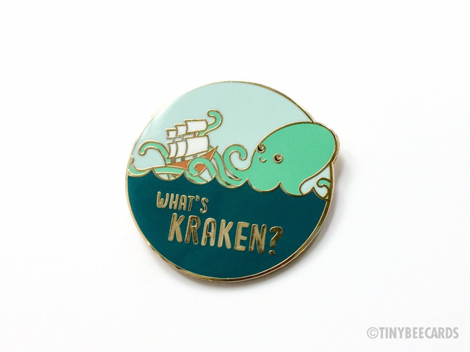 What's Kraken Hard Enamel Pin Funny Kraken Pun Octopus - Etsy