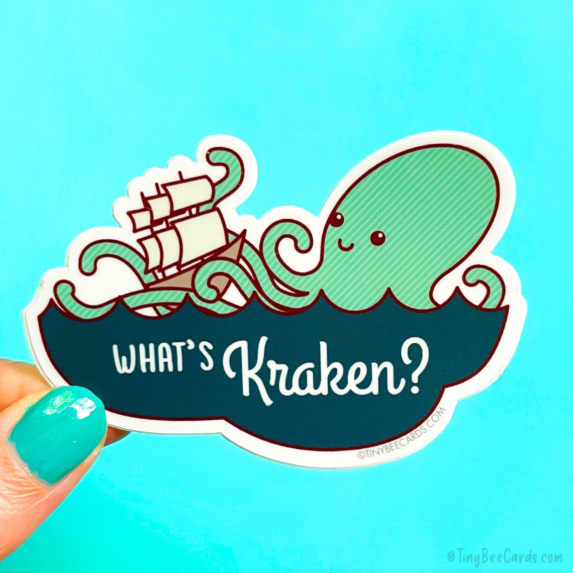 Kraken Vinyl Sticker what's Kraken Octopus - Etsy
