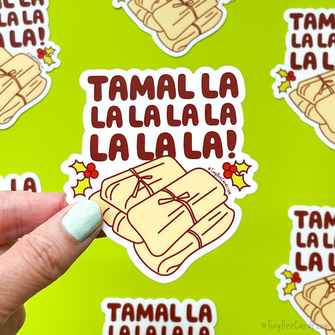 Tamale Christmas Vinyl Sticker Mexican Food Funny Holiday - Etsy