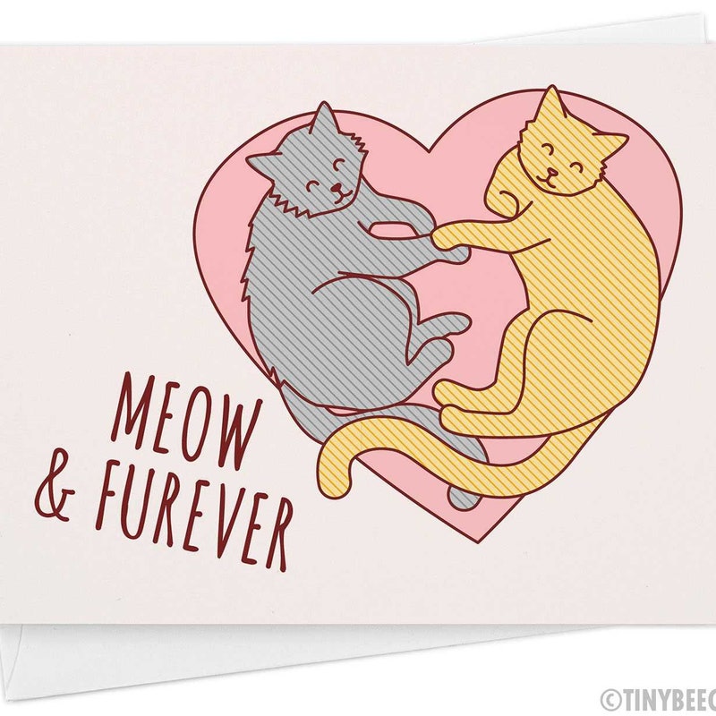 Cat Love Card - Etsy