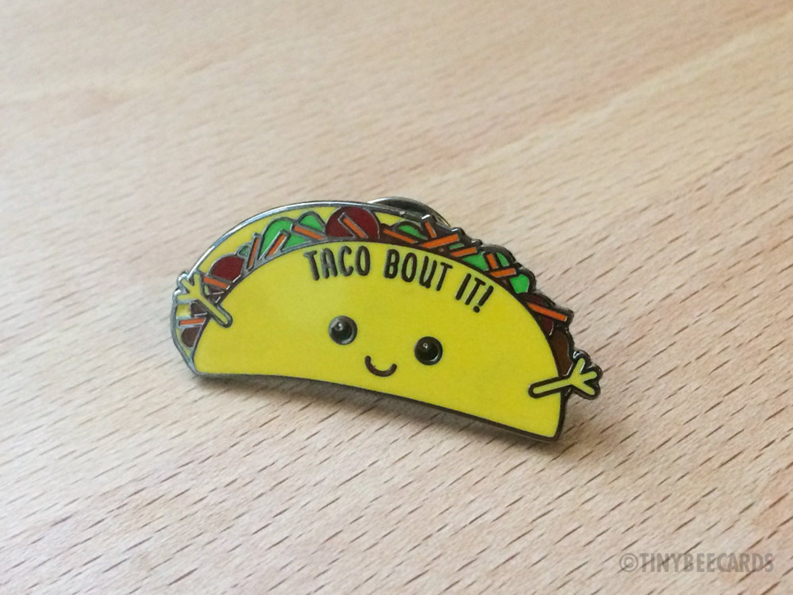Funny Taco Hard Enamel Pin "taco Bout It!" - Foodie Gift Lapel Pin ...