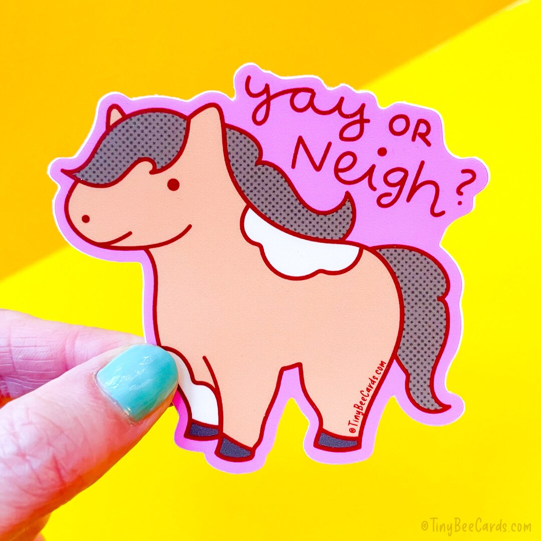 Horse Lover Vinyl Sticker Yay or Neigh Decal - Etsy