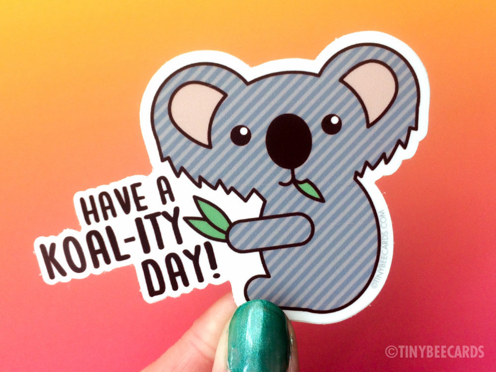 Cute Koala Vinyl Sticker koality Day Koala Lover | Etsy