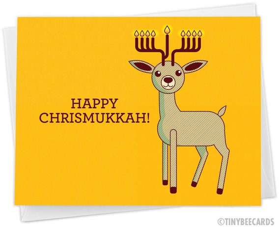 Happy Chrismukkah Card Christmas card AND Hanukkah card | Etsy