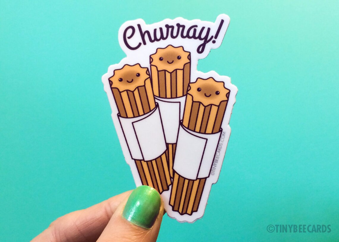 Funny Churro Vinyl Sticker churray Foodie - Etsy