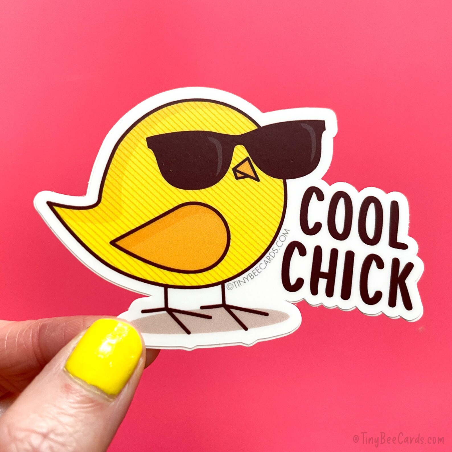 Funny Vinyl Sticker cool Chick Gift for Friend - Etsy