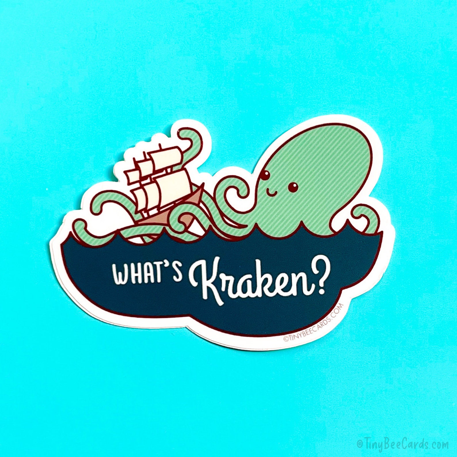 Kraken Vinyl Sticker what's Kraken Octopus - Etsy