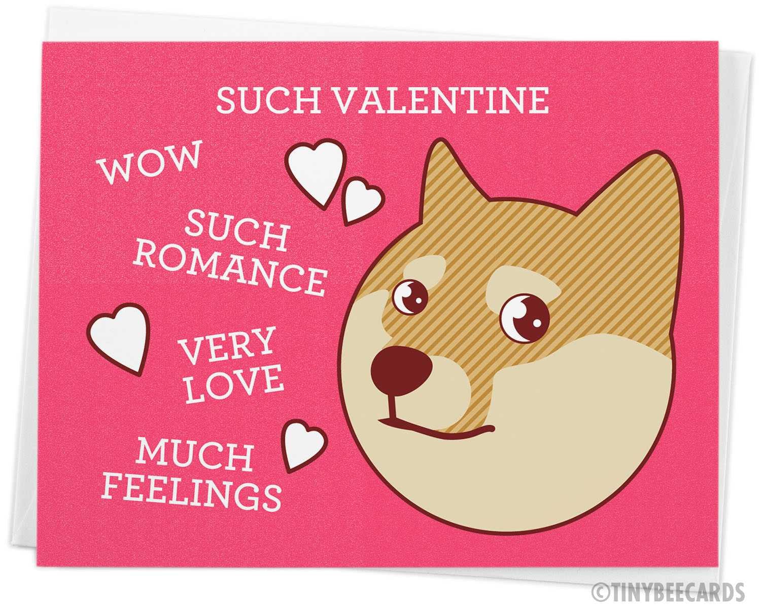 Funny Valentine Card "such Valentine" - Doge Valentine's Day Card ...