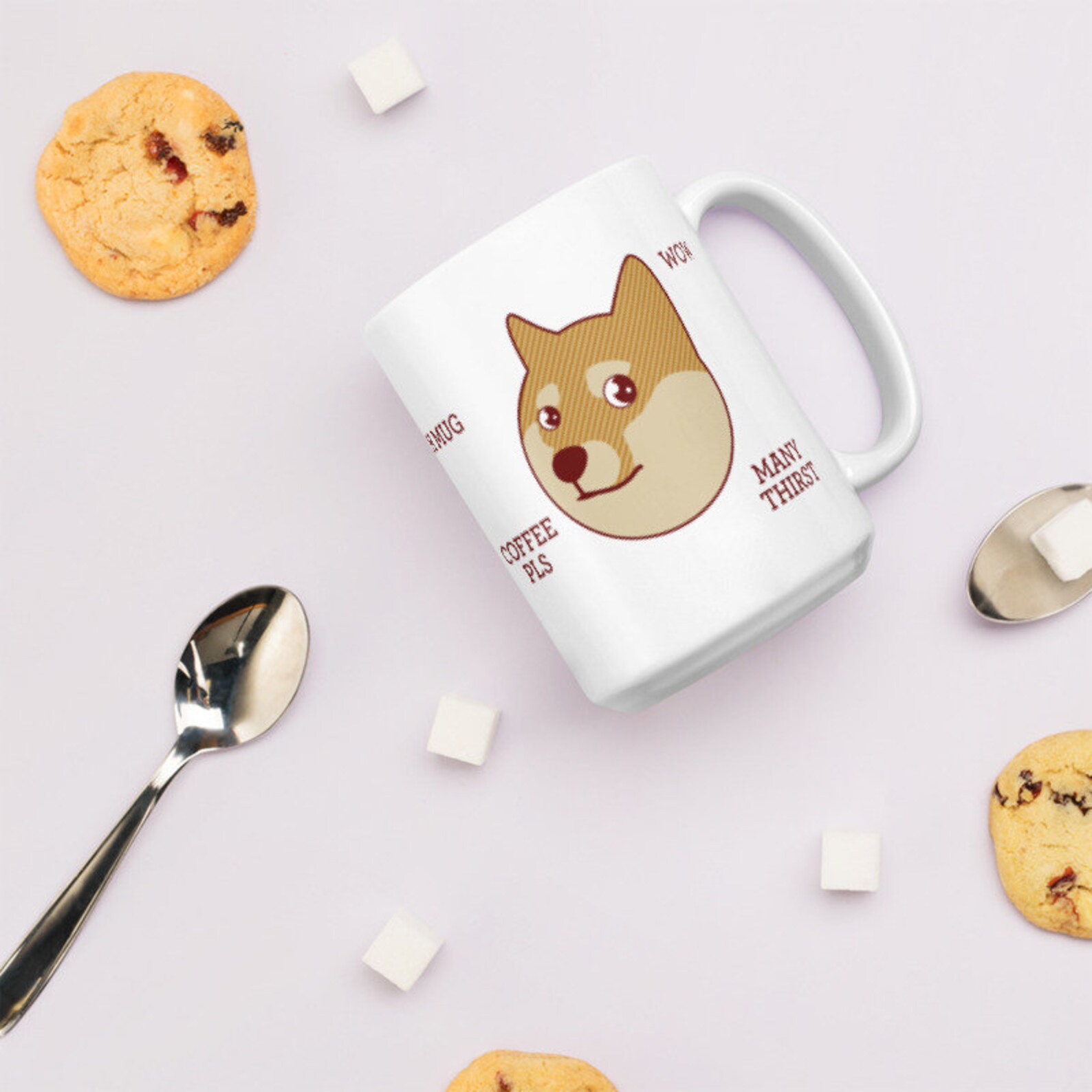 Funny Doge Mug Internet Meme Shibe Doge Wow Coffee Plz - Etsy