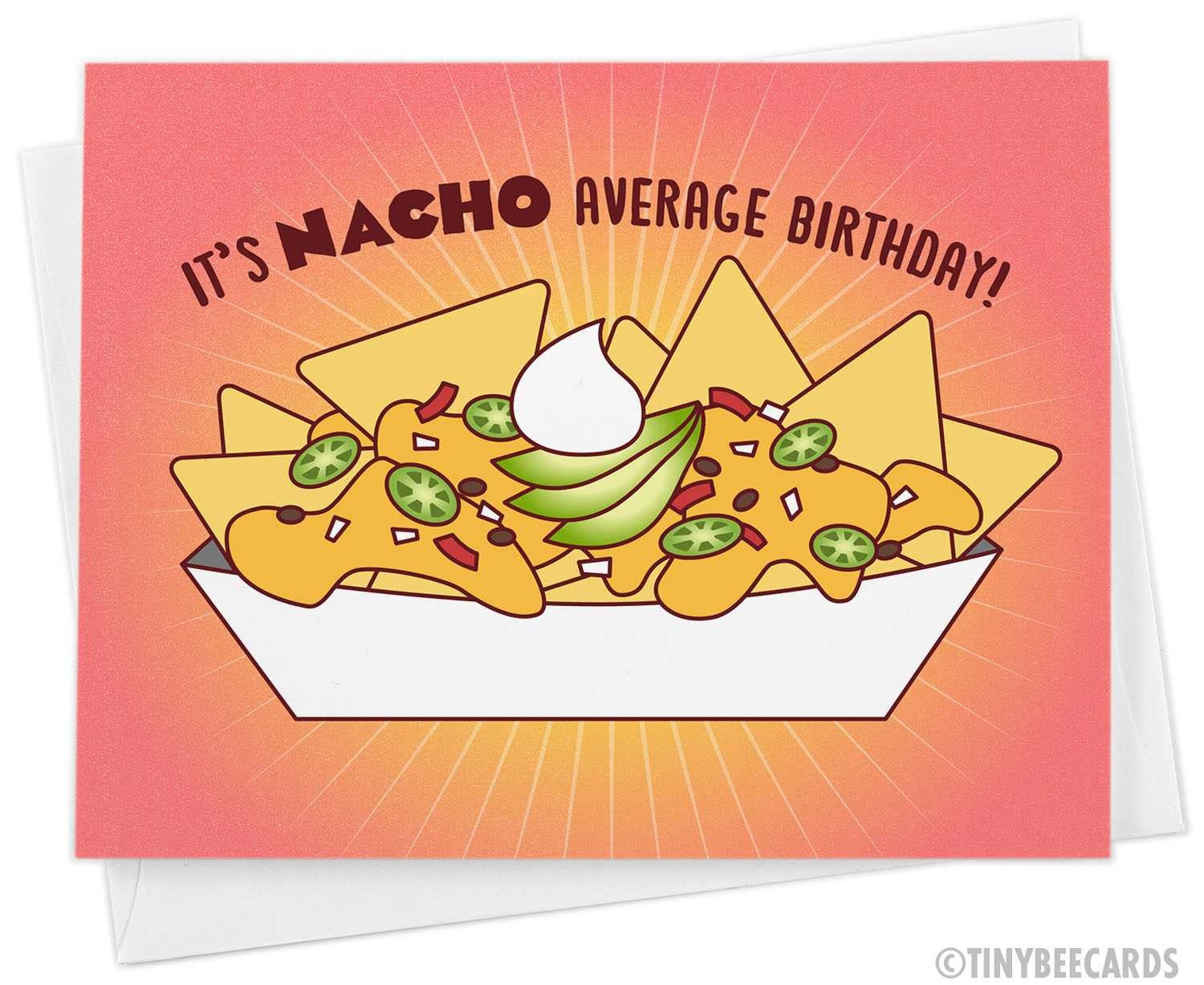 Funny Birthday Card nacho Average Birthday Nacho | Etsy