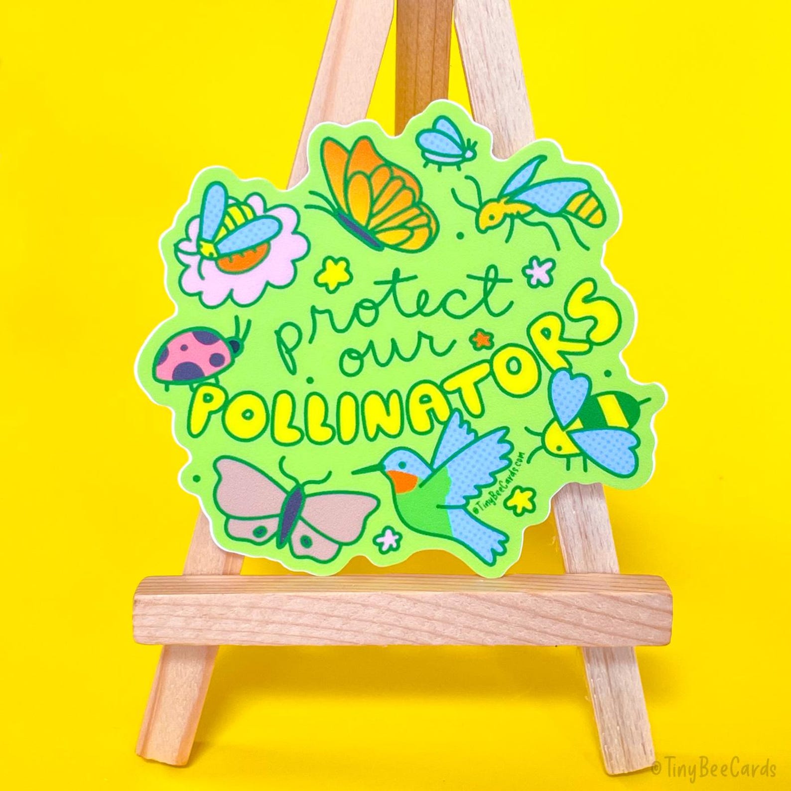 Protect Our Pollinators Vinyl Sticker, Butterflies Bugs Bees and ...