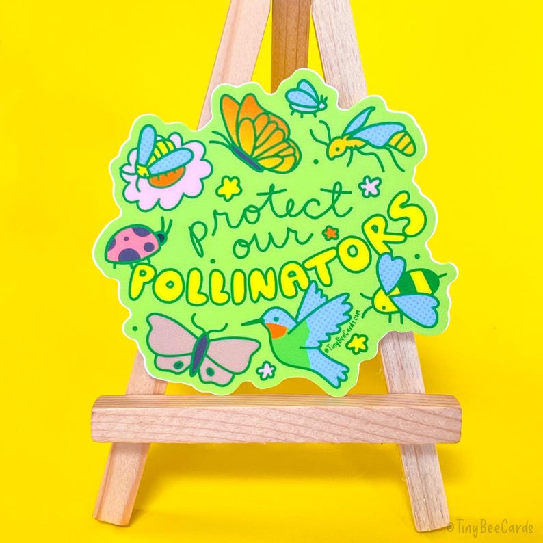 Protect Our Pollinators Vinyl Sticker, Butterflies Bugs Bees and ...