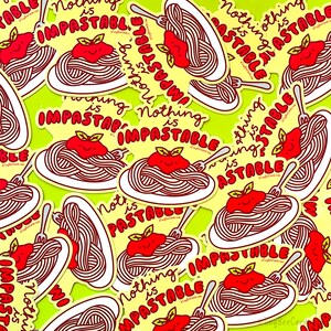 Pasta Vinyl Sticker "nothing is Impastable" - Italian Food, Spaghetti ...