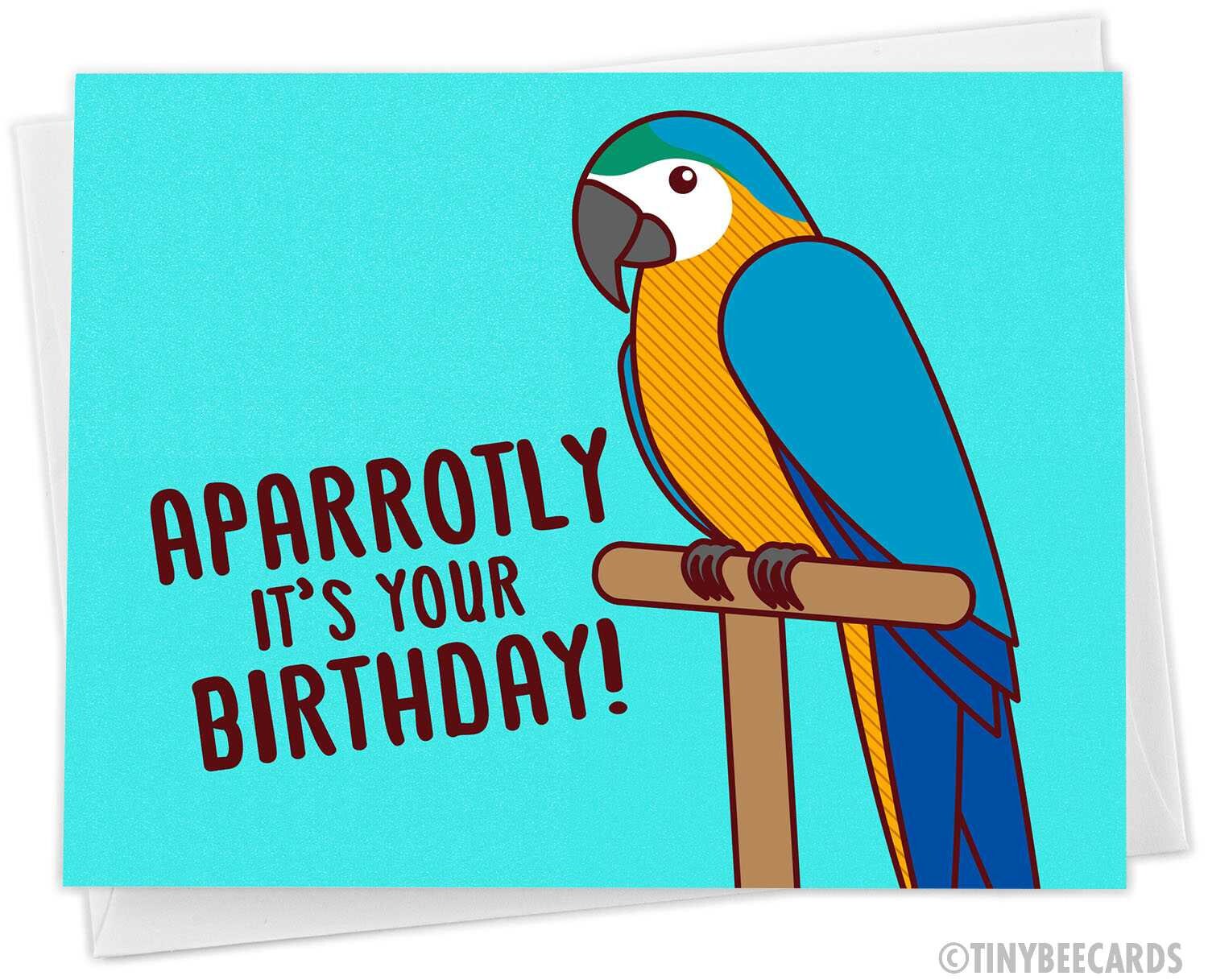 Parrot Birthday Card aparrotly It's Your - Etsy