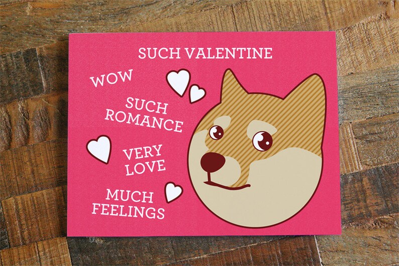 Funny Valentine Card "such Valentine" - Doge Valentine's Day Card ...