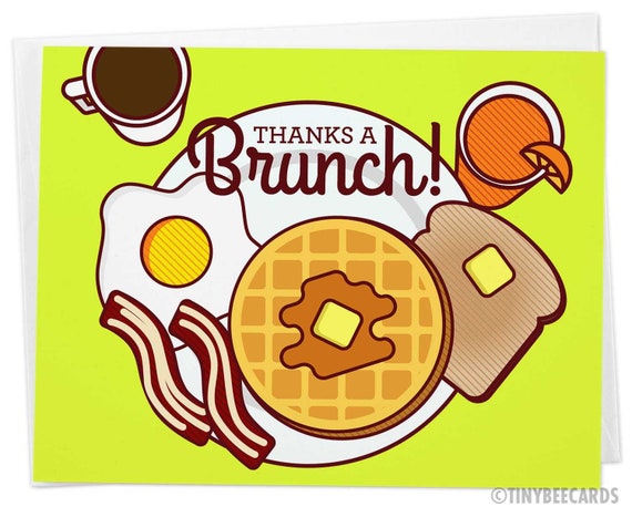 Funny Thank You Card thanks A Brunch Food Pun - Etsy