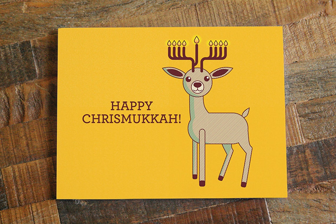 Happy Chrismukkah Card Christmas card AND Hanukkah card | Etsy