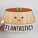 Flan Vinyl Sticker Pun "flantastic!" - Funny Vinyl Sticker, Foodie ...