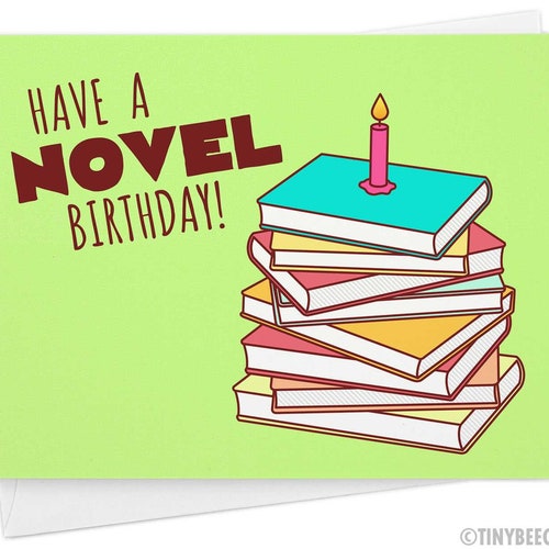 Book Lover Birthday Card have a Novel Birthday - Etsy Australia