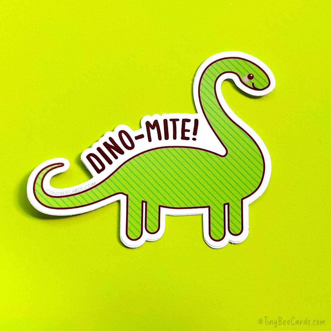 Dinosaur Vinyl Sticker dino-mite Funny Pun - Etsy