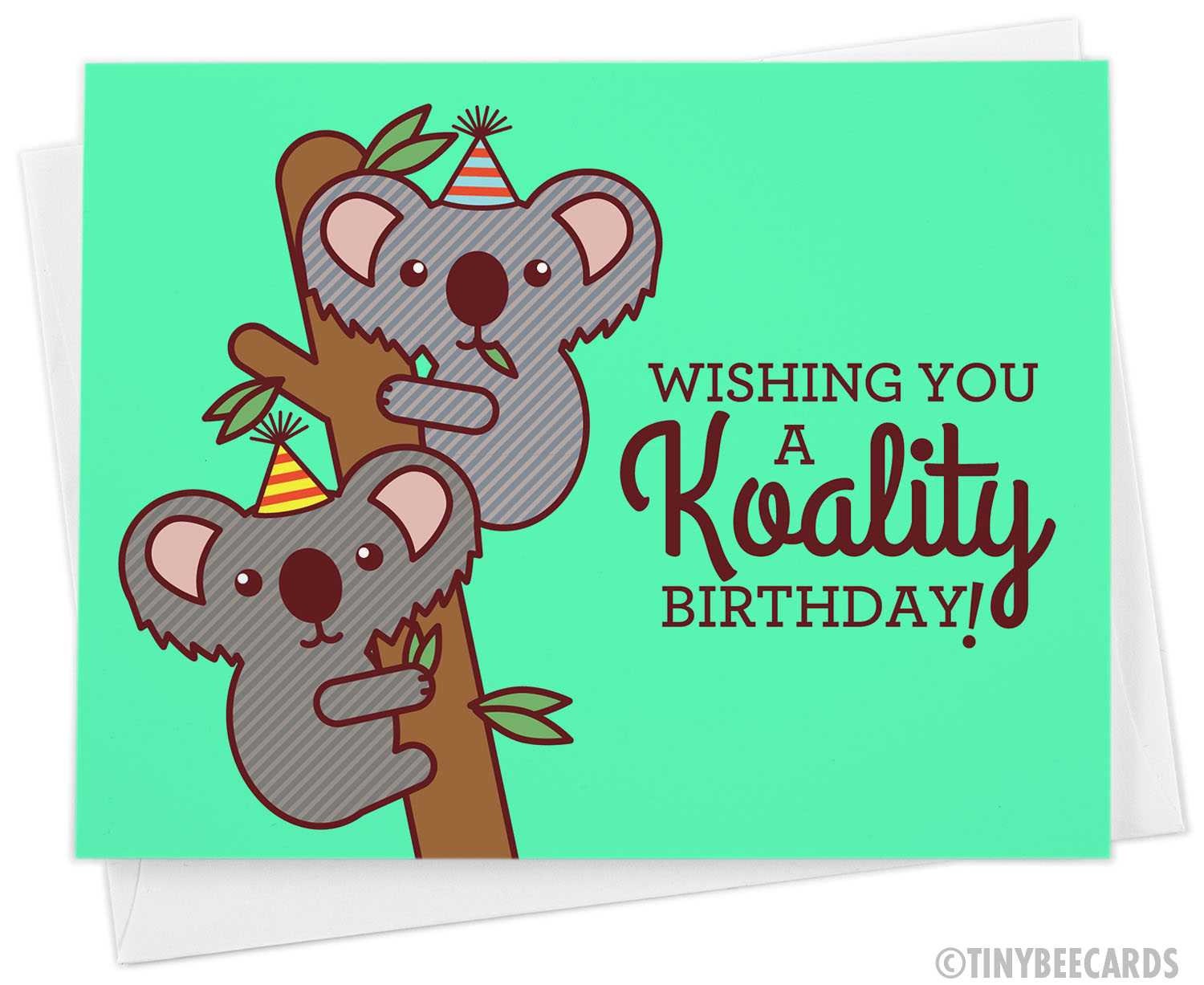 aussie animal card koala birthday card Happy Birthday Koala Card- happy ...
