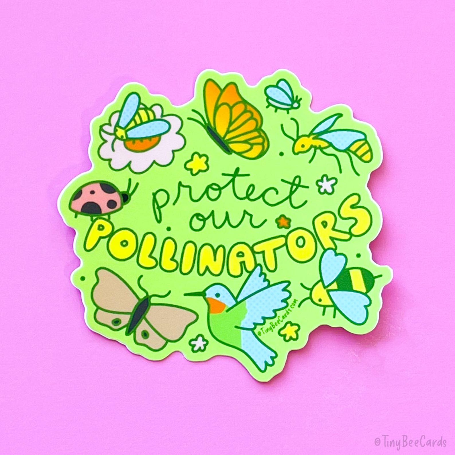 Protect Our Pollinators Vinyl Sticker, Butterflies Bugs Bees and ...