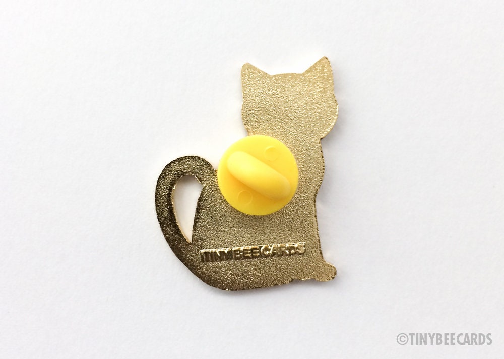 Cat Enamel Pin feline Good Black Cat Pin Cute | Etsy