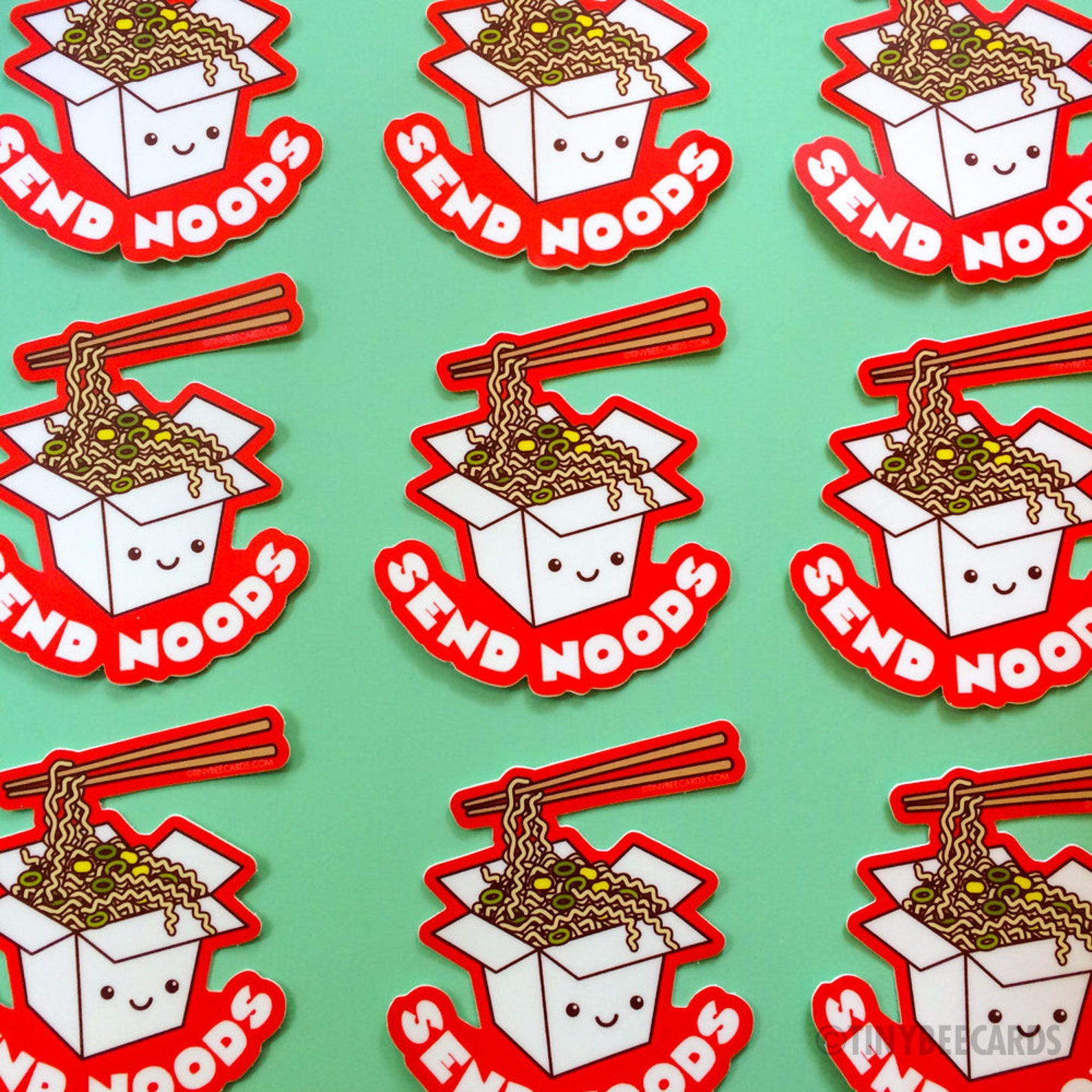 Funny Ramen Noodles Vinyl Sticker "send Noods" - Cheeky Rude Decal ...