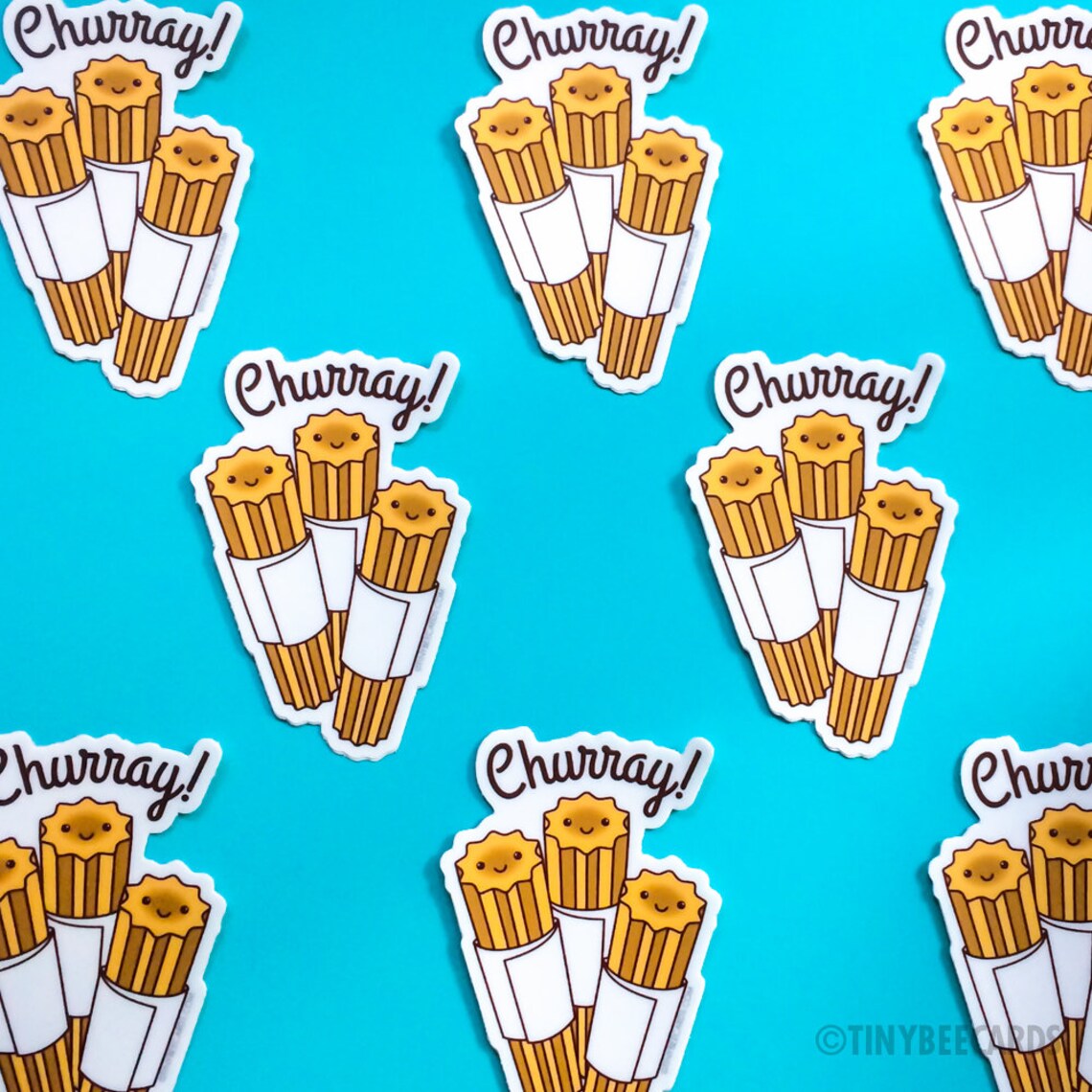 Funny Churro Vinyl Sticker churray Foodie - Etsy