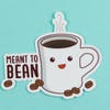Coffee Cat Vinyl Sticker catfeine Coffee Sticker, Caffeine Cat Pun, Cat ...