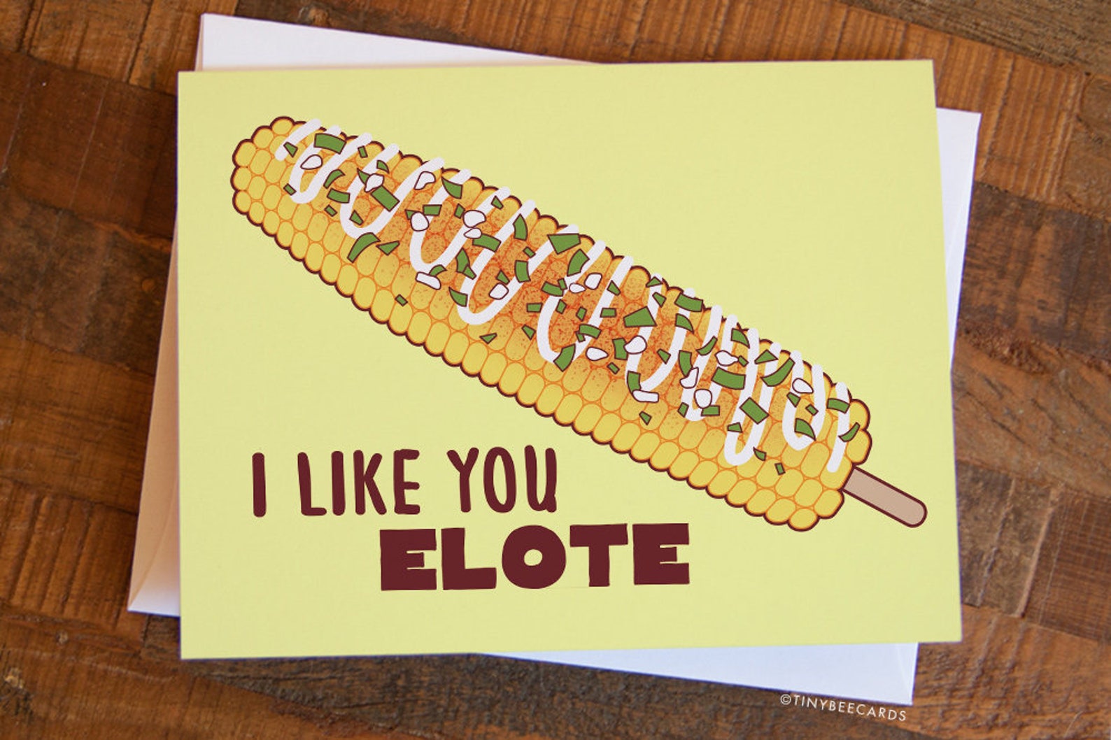 Funny Elote Love Card "i Like You Elote" - Mexican Street Corn, Foodie ...