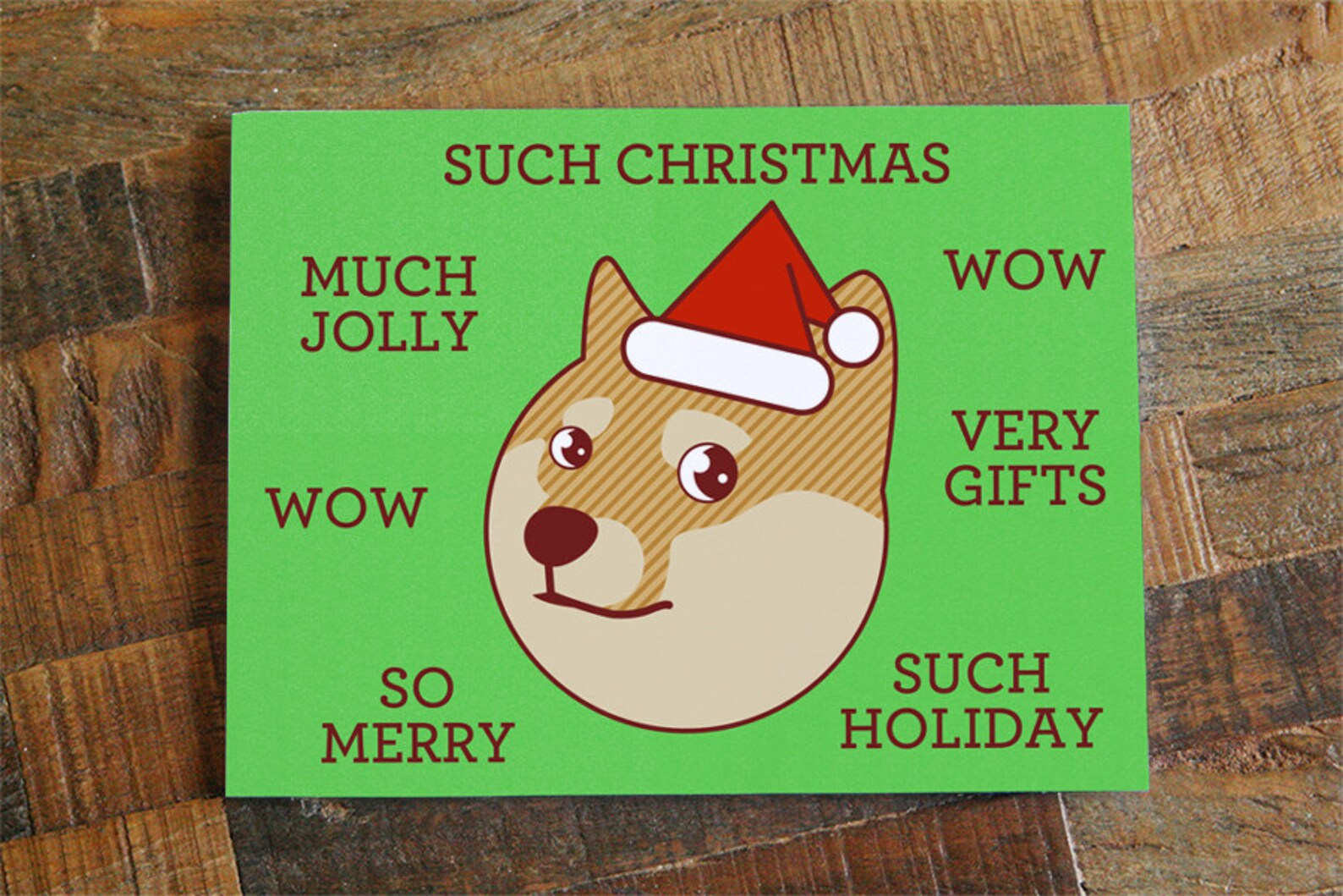 Funny Christmas Card, Doge "such Christmas" - Funny Holiday Card, Cute ...