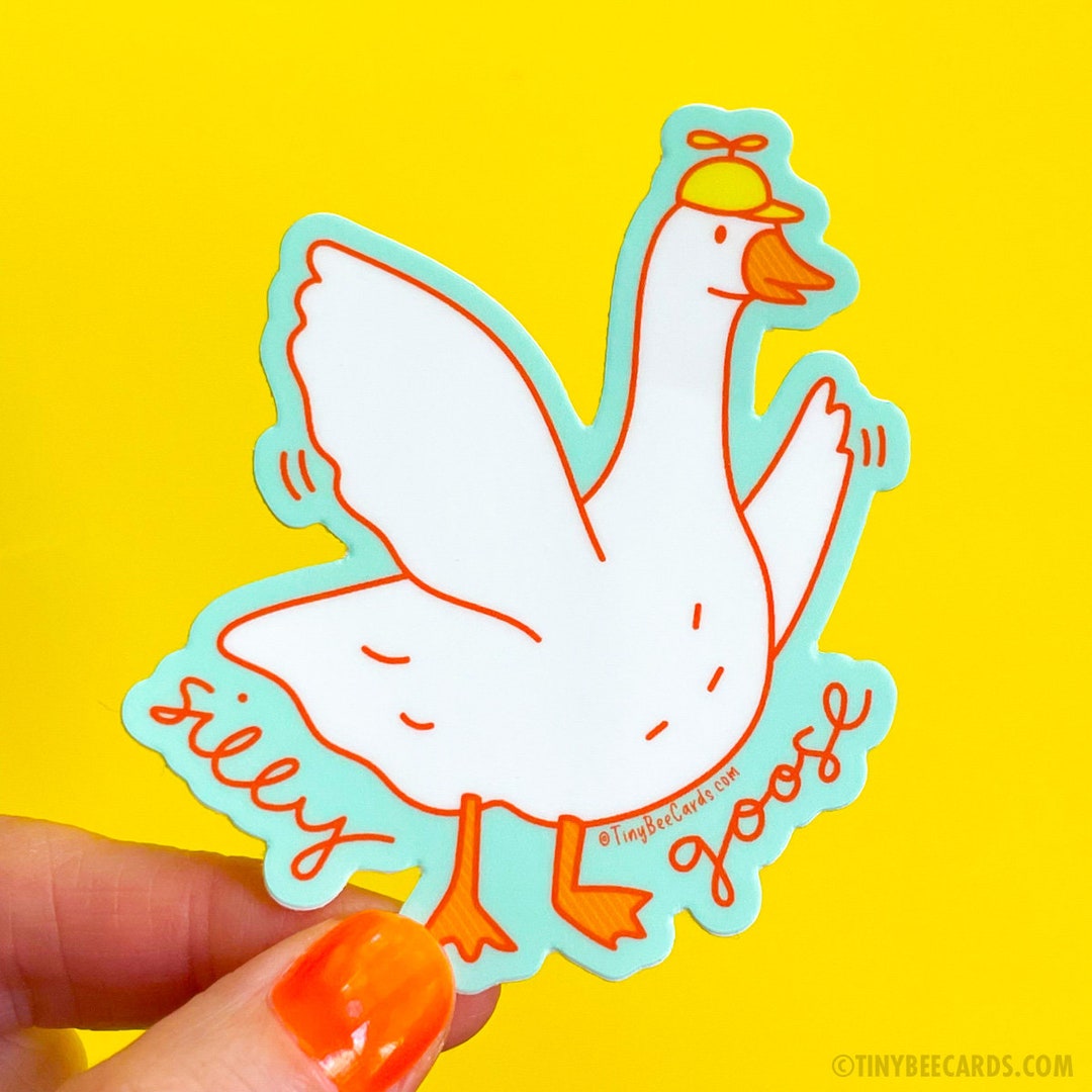 Silly Goose Vinyl Sticker - Etsy
