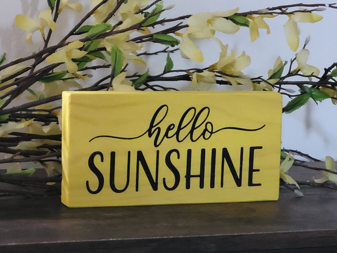 Hello Sunshine Sign, Spring Decor, Summer Decor, Home Decor - Etsy