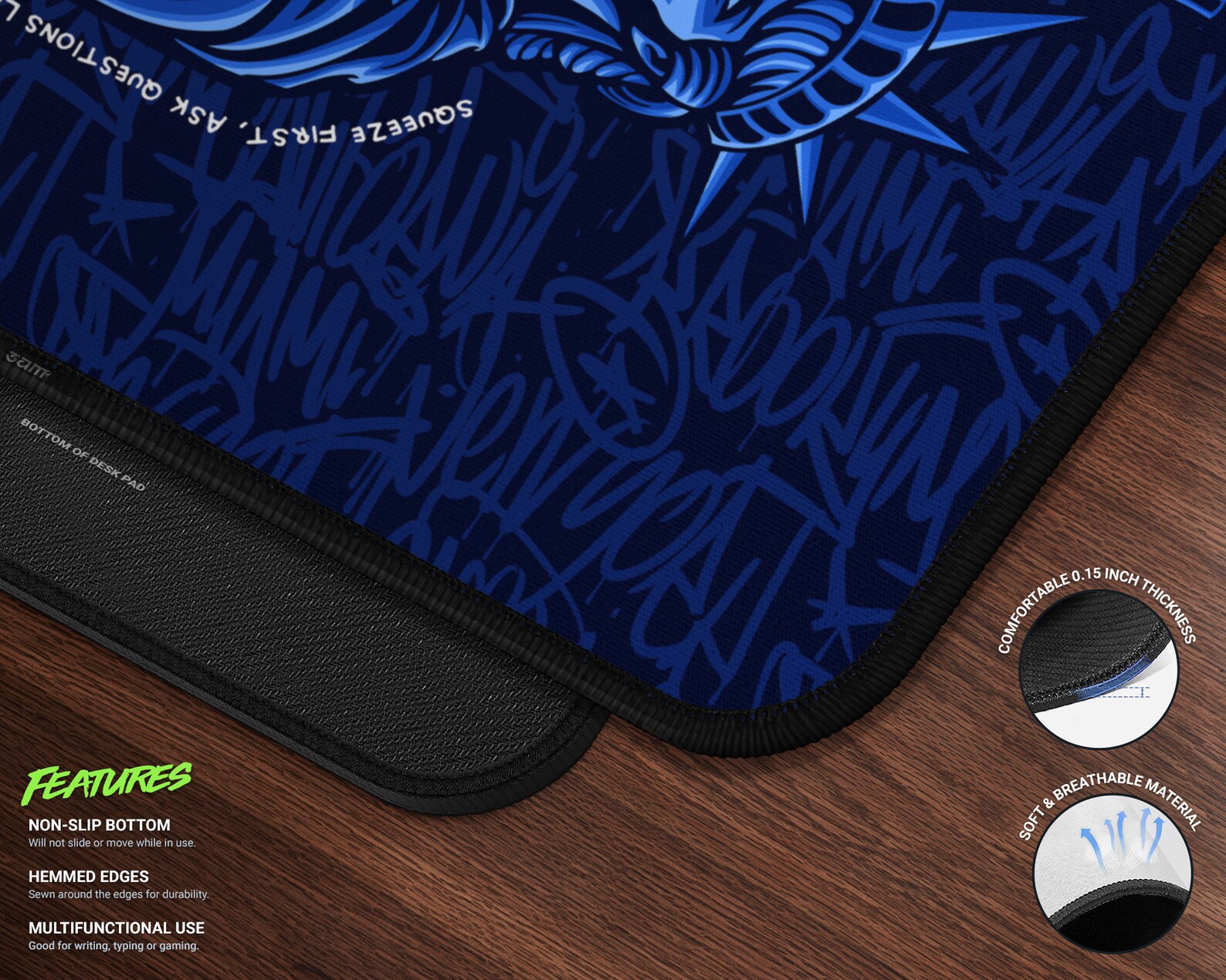 Squeeze First Desk Mat Hypebeast Room Decor XL Gaming Mouse | Etsy